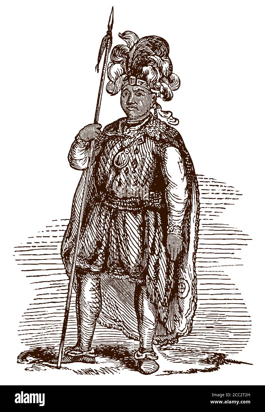 Thayendanegea or Joseph Brant, the Mohawk chief in full body view ...