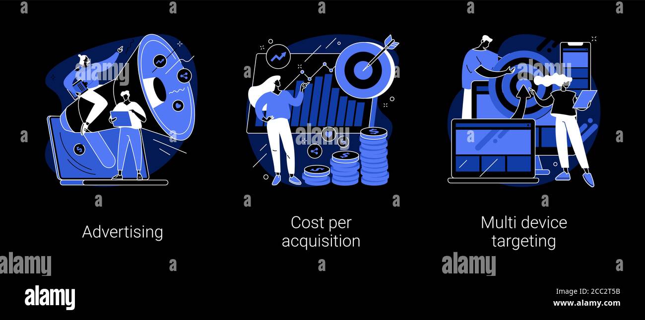 Online digital campaign abstract concept vector illustrations Stock ...