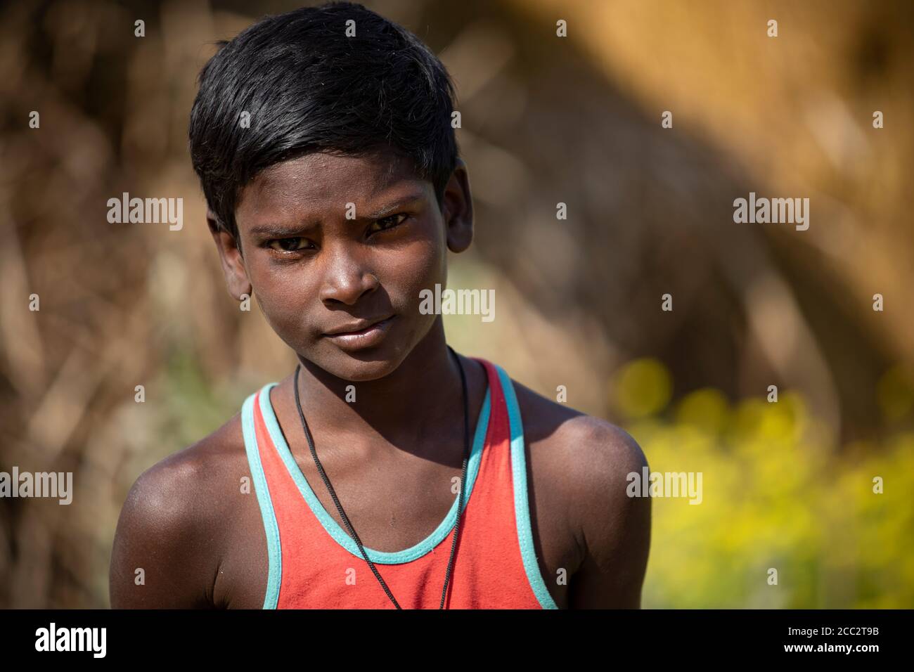 Krishna Musahar (12) lives in a community along the Naranyi River in ...