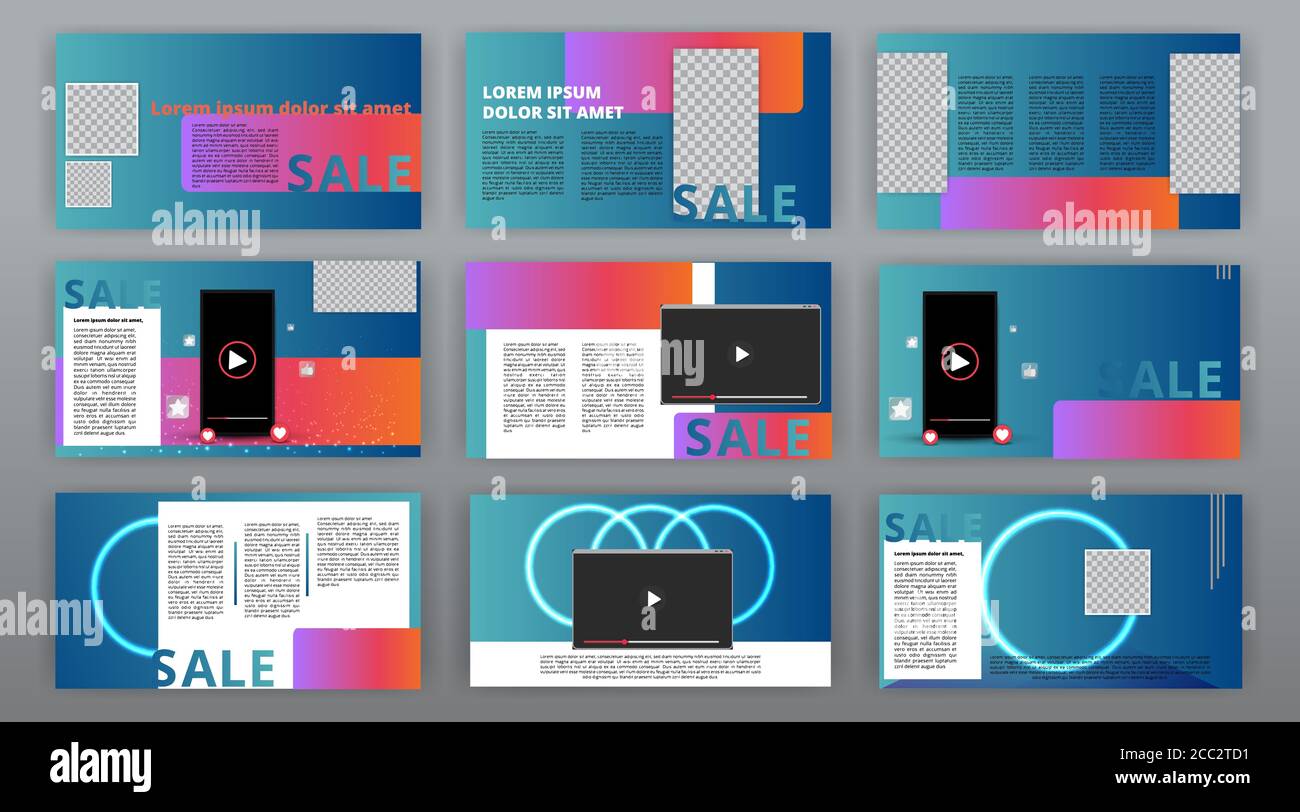 Trendy website templates, minimal presentation design. Multipurpose ...
