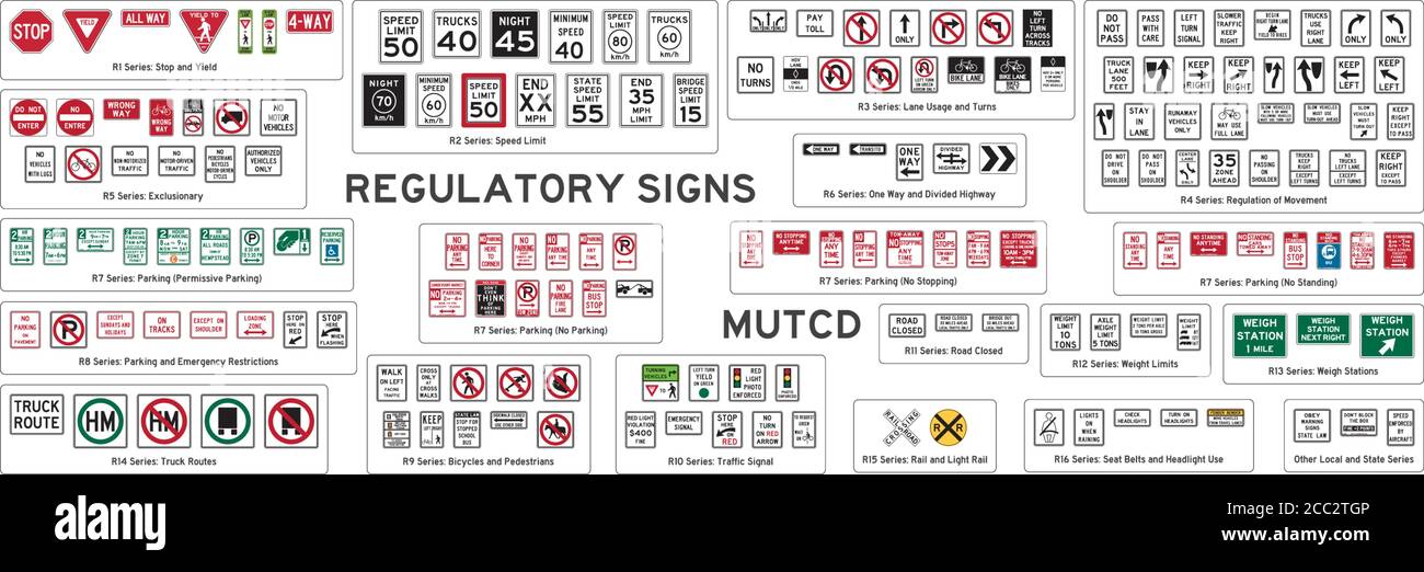 set of isolated regulatory signs of usa Stock Vector Image & Art - Alamy