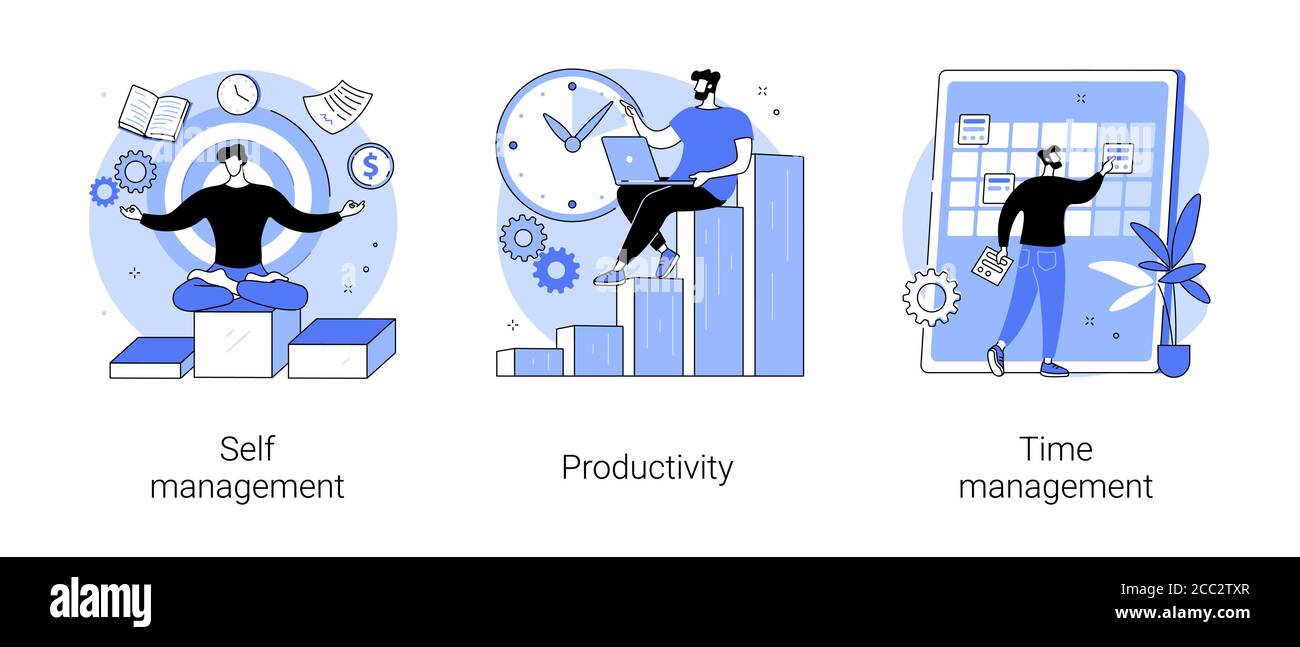 Employee performance and self-organization abstract concept vector ...