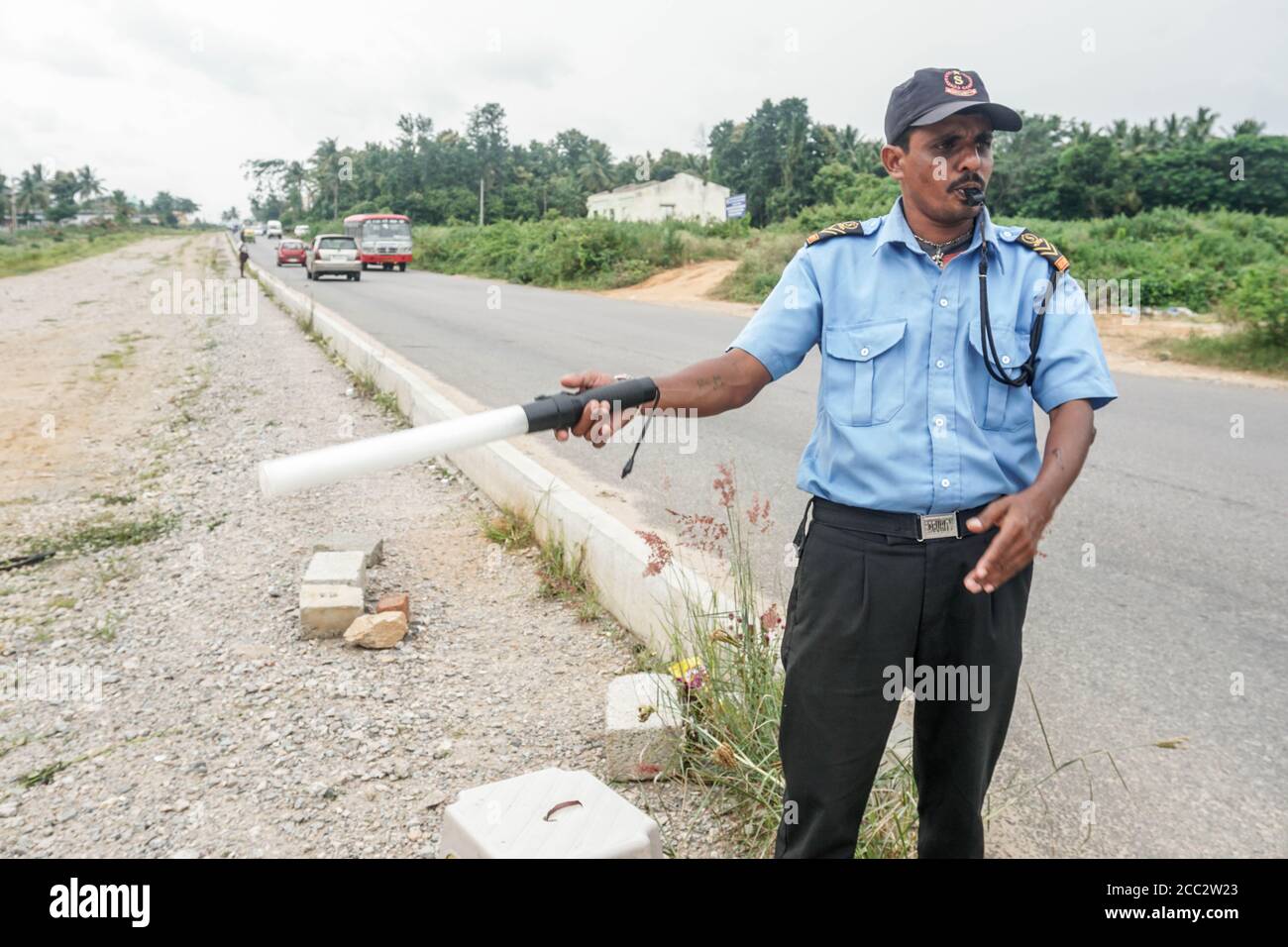 16-08-2020,Kanakapura,Karnatka/India : watchmen attracting customers to ...