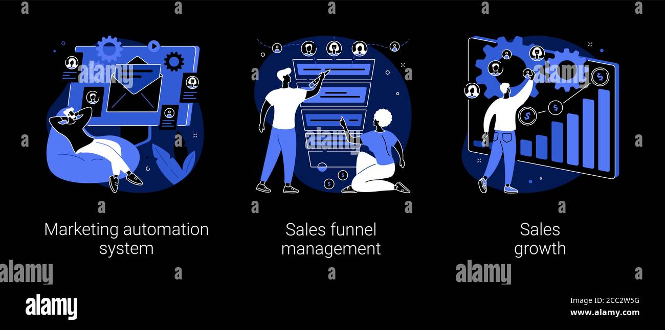 Marketing software abstract concept vector illustrations Stock Vector ...