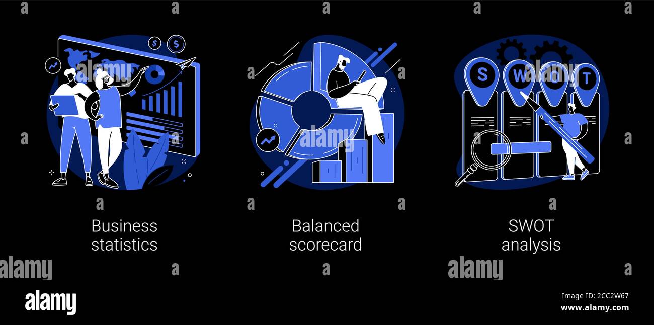 Company performance analysis abstract concept vector illustrations ...