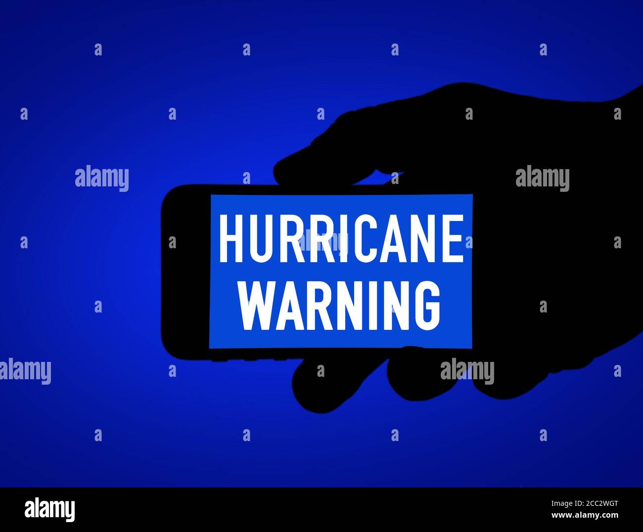 Hurricane warning phone hi-res stock photography and images - Alamy
