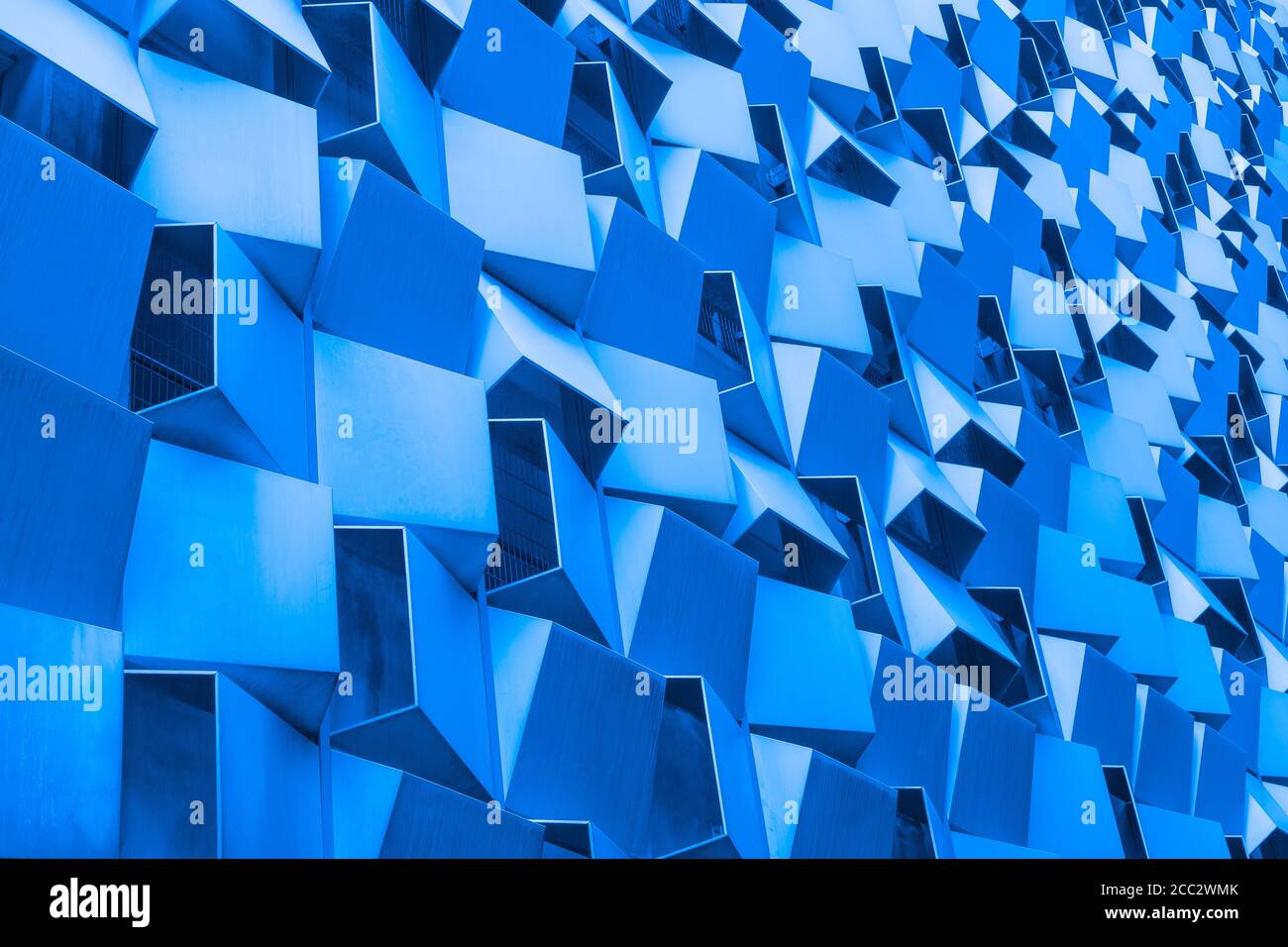 Modern architecture background. Building exterior. Blue background ...