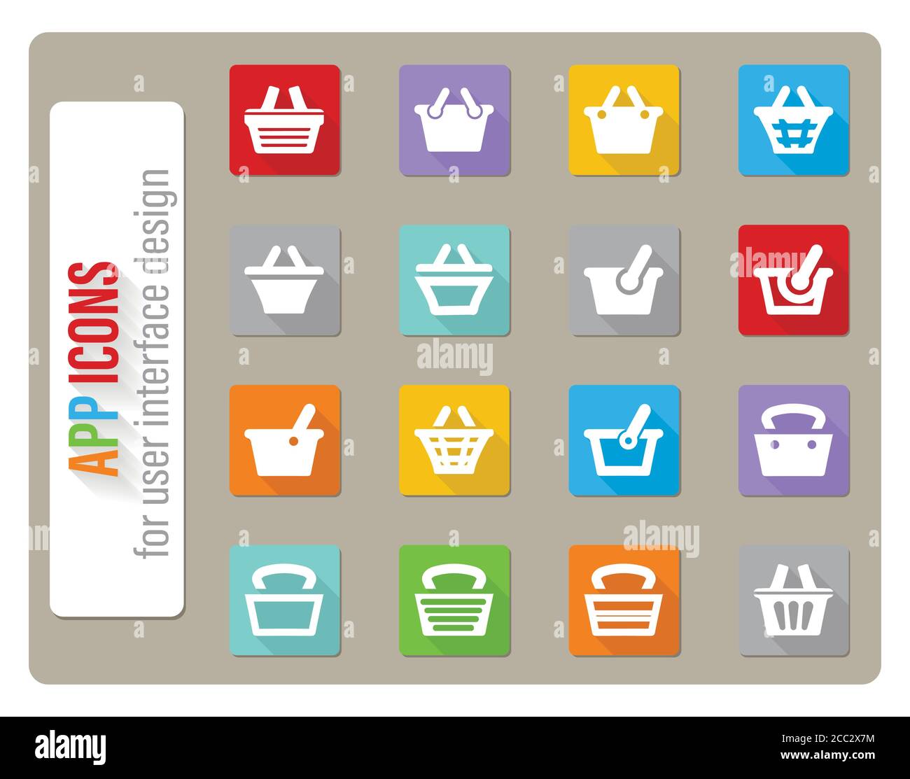 basket icon set Stock Vector Image & Art - Alamy