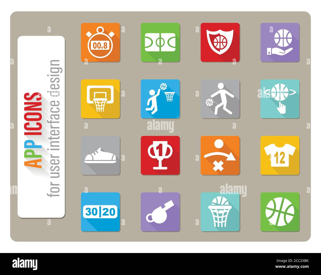 basketball icon set Stock Vector Image & Art - Alamy