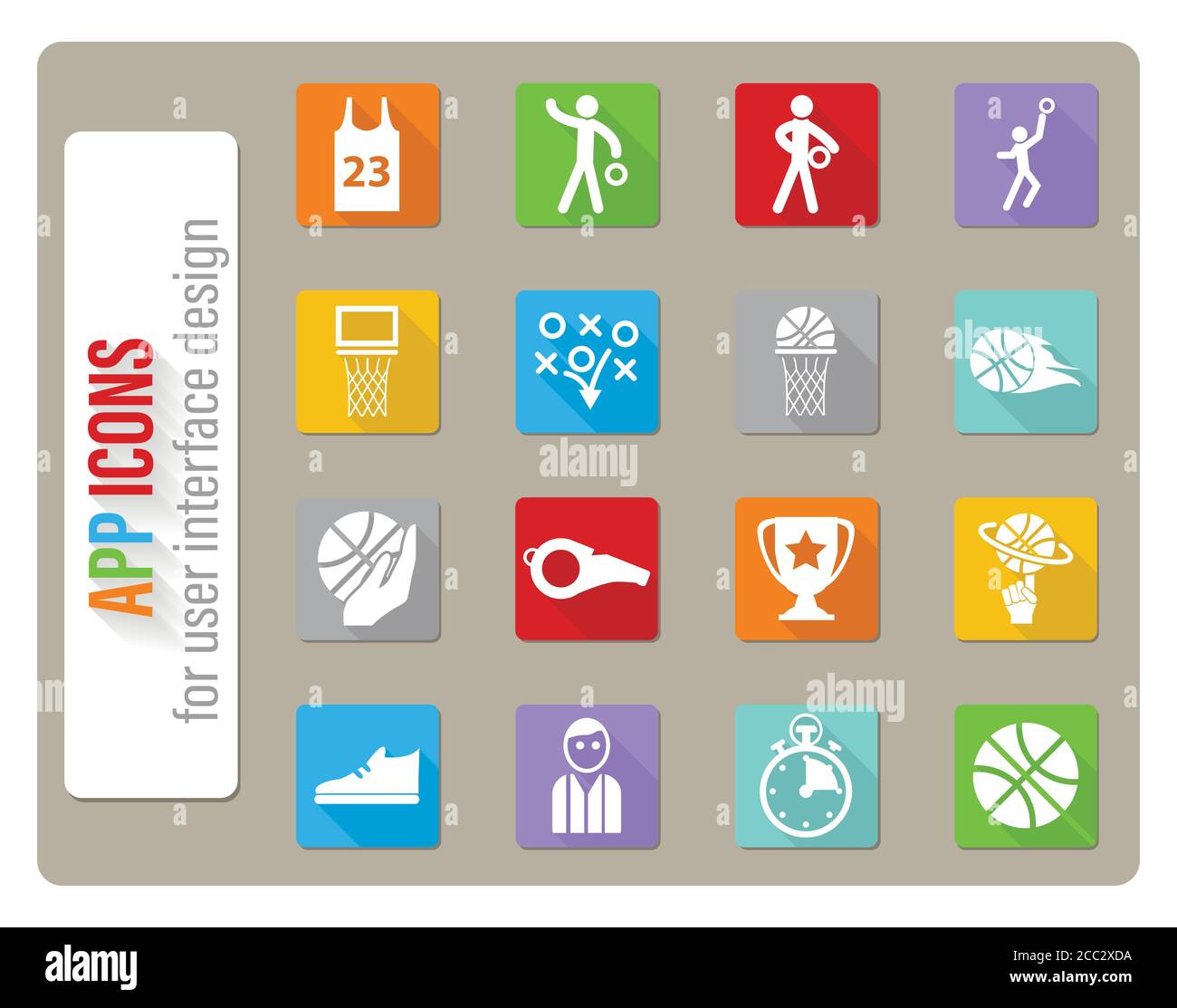 basketball icon set Stock Vector Image & Art - Alamy