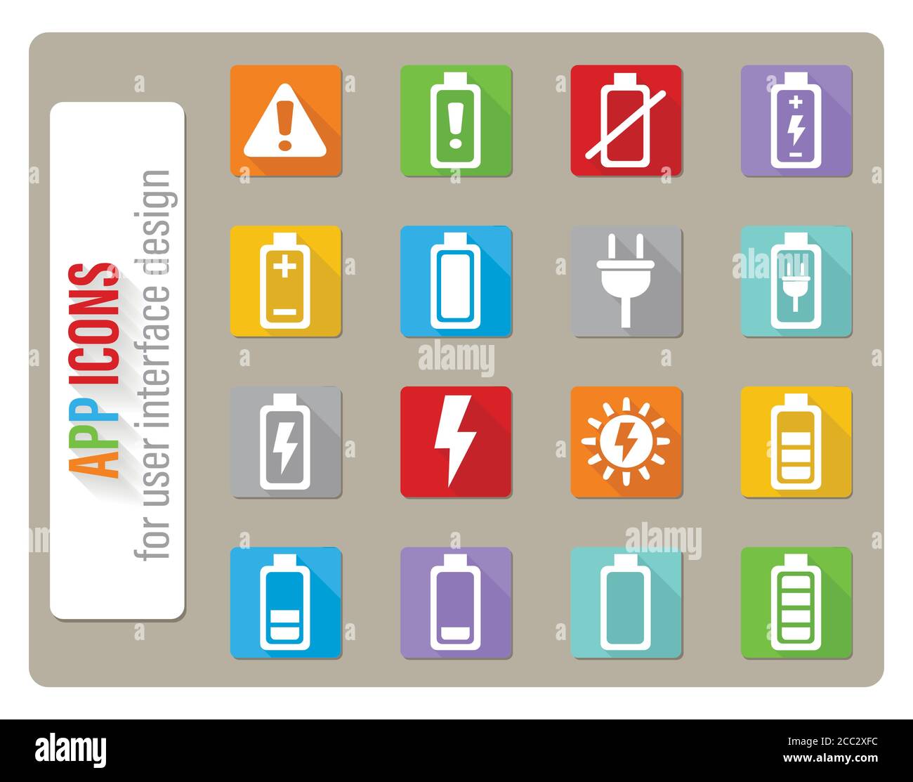 battery icon set Stock Vector Image & Art - Alamy