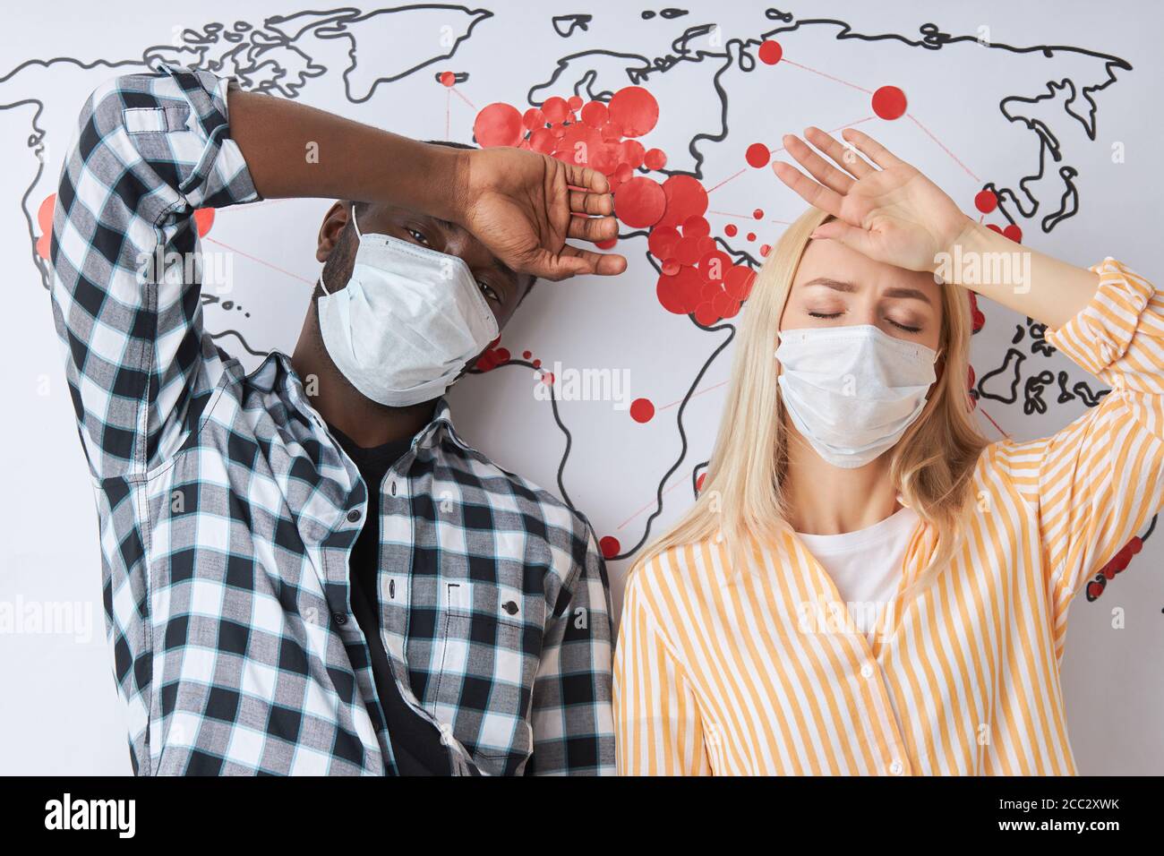 people from different countries get coronavirus infection every day ...