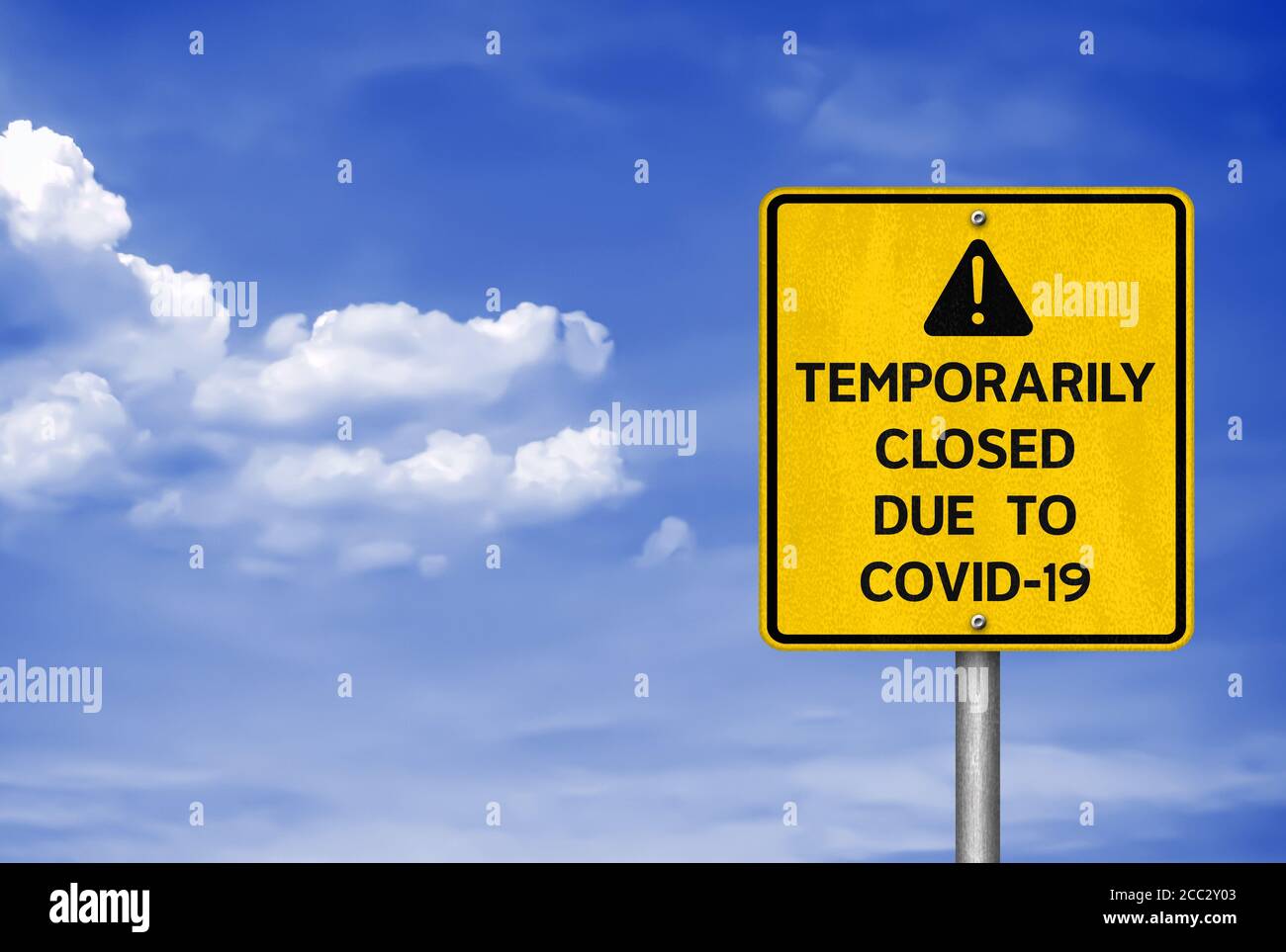 Temporarily Closed - road sign information Stock Photo - Alamy