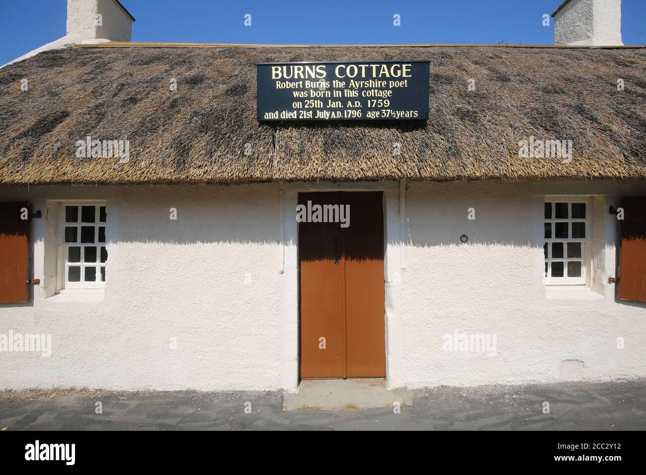Burns Cottage , Alloway, Ayrshire, Scotland, August 2020 Burns Cottage ...