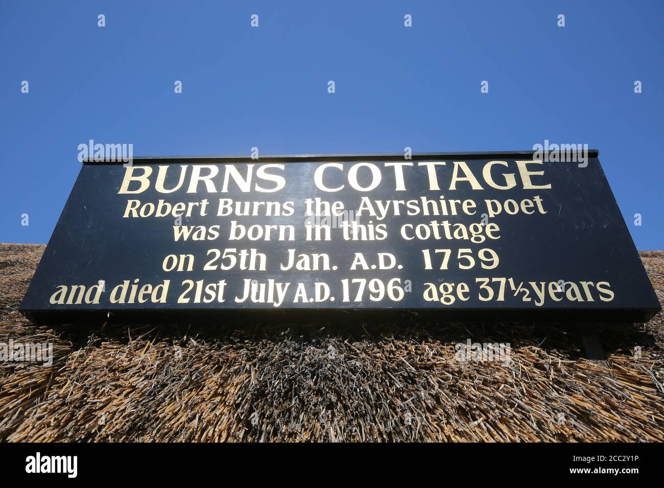 Burns Cottage , Alloway, Ayrshire, Scotland, August 2020 Burns Cottage ...