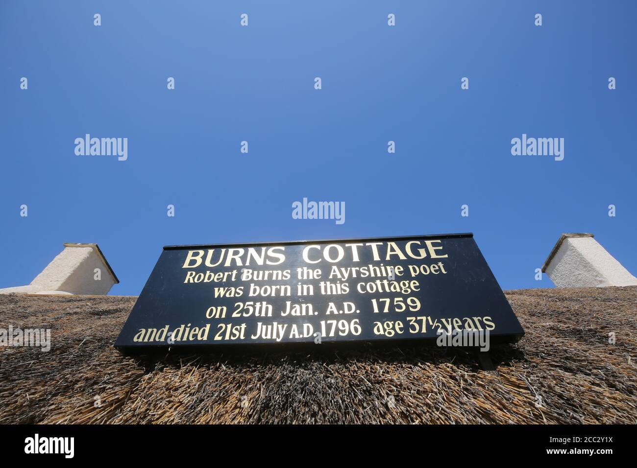 Burns Cottage , Alloway, Ayrshire, Scotland, August 2020 Burns Cottage ...