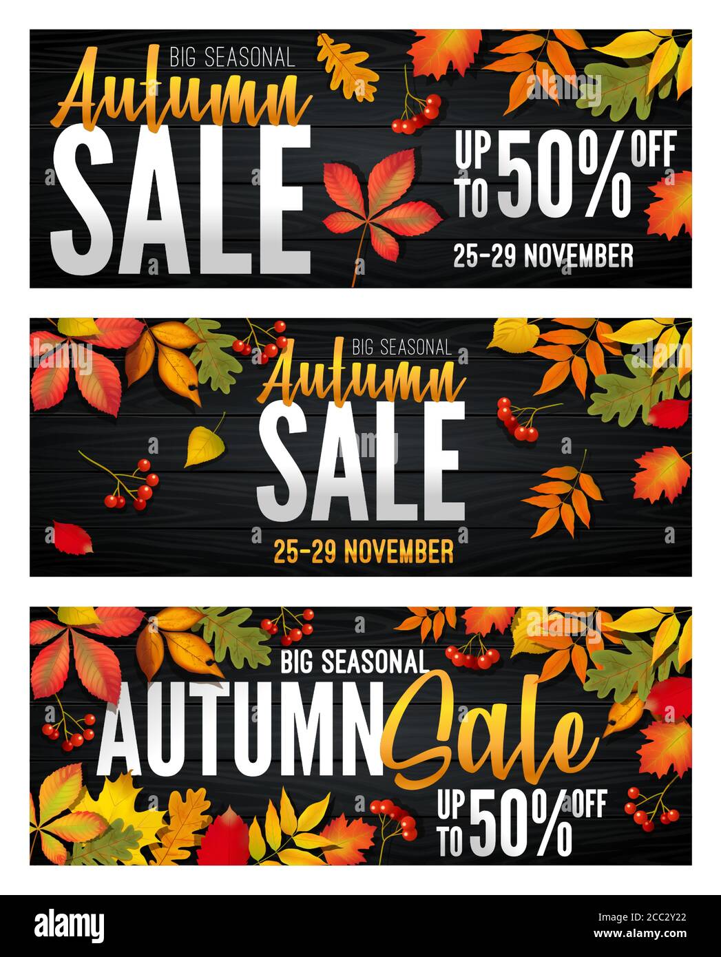 Set banners autumn sale Cut Out Stock Images & Pictures - Alamy