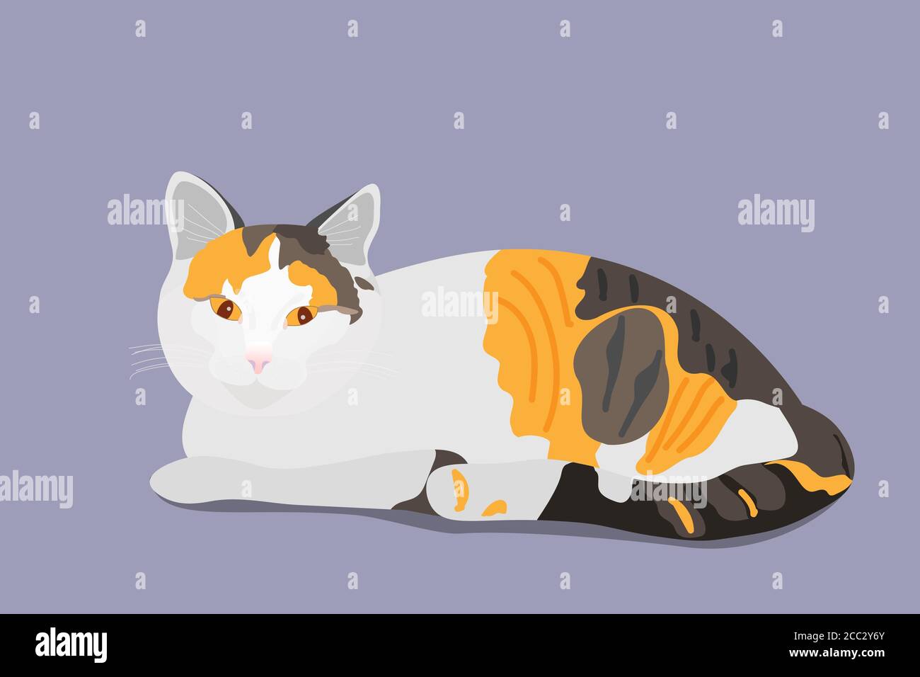 Domestic cat brown spotted Stock Vector Images - Alamy