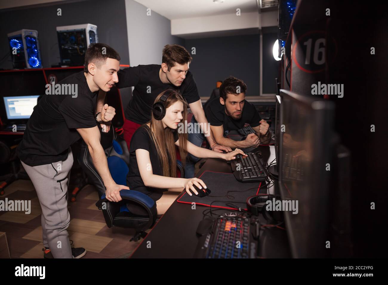 Boy playing shooting video game hi-res stock photography and images - Alamy