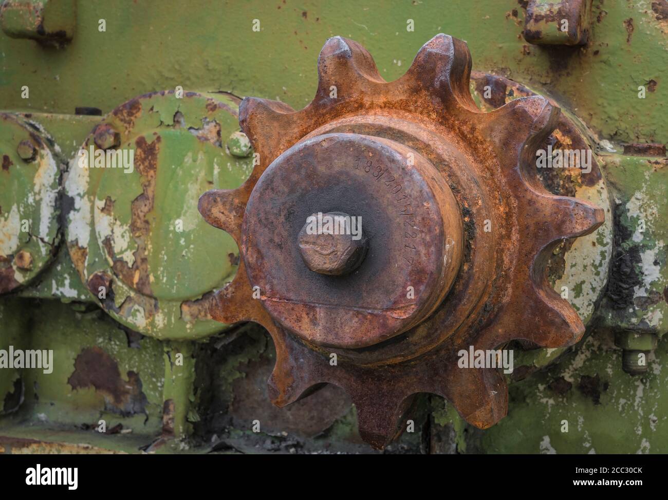 chain pulley on an old gearbox Stock Photo - Alamy