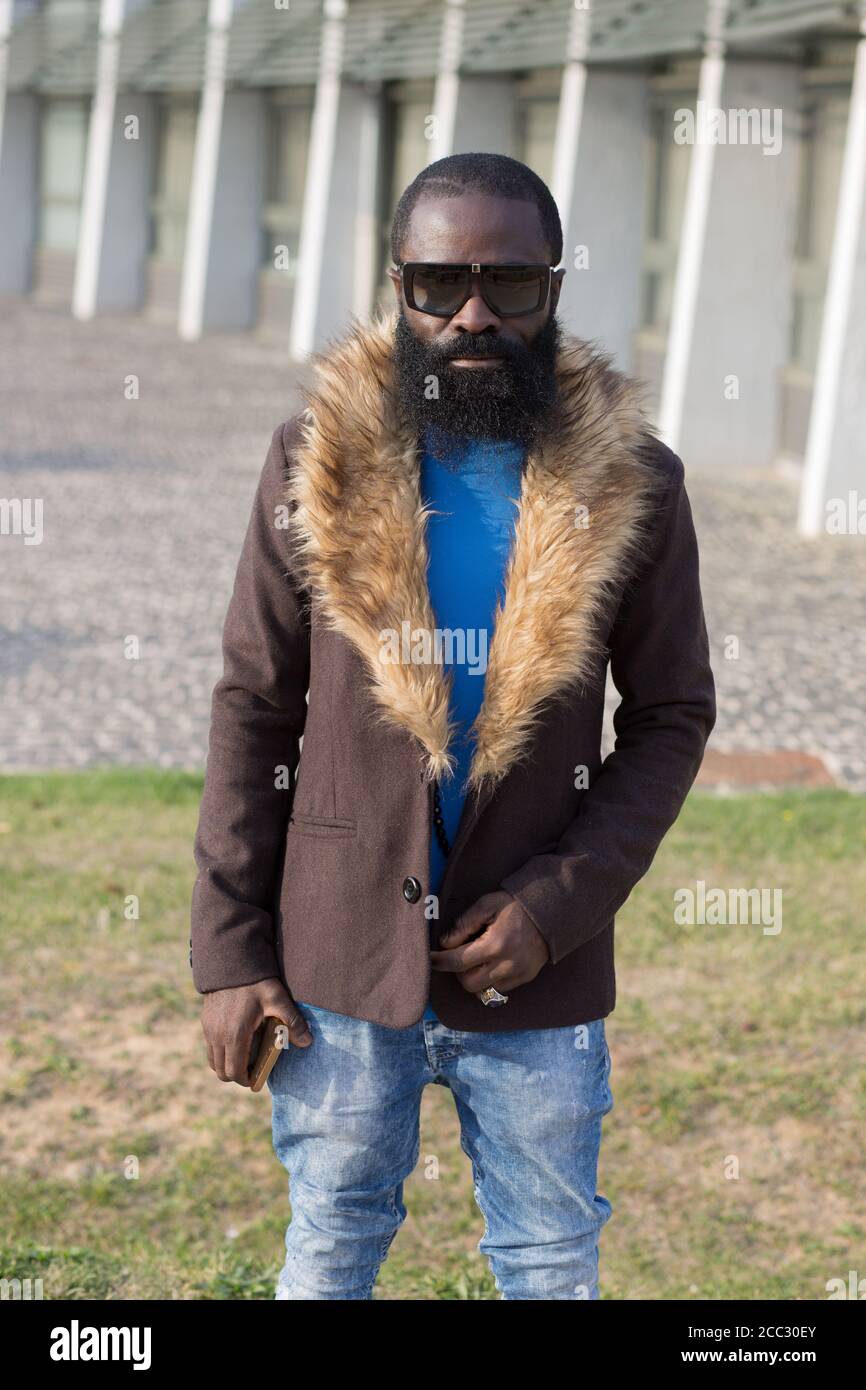 An Africa black man Stock Photo - Alamy