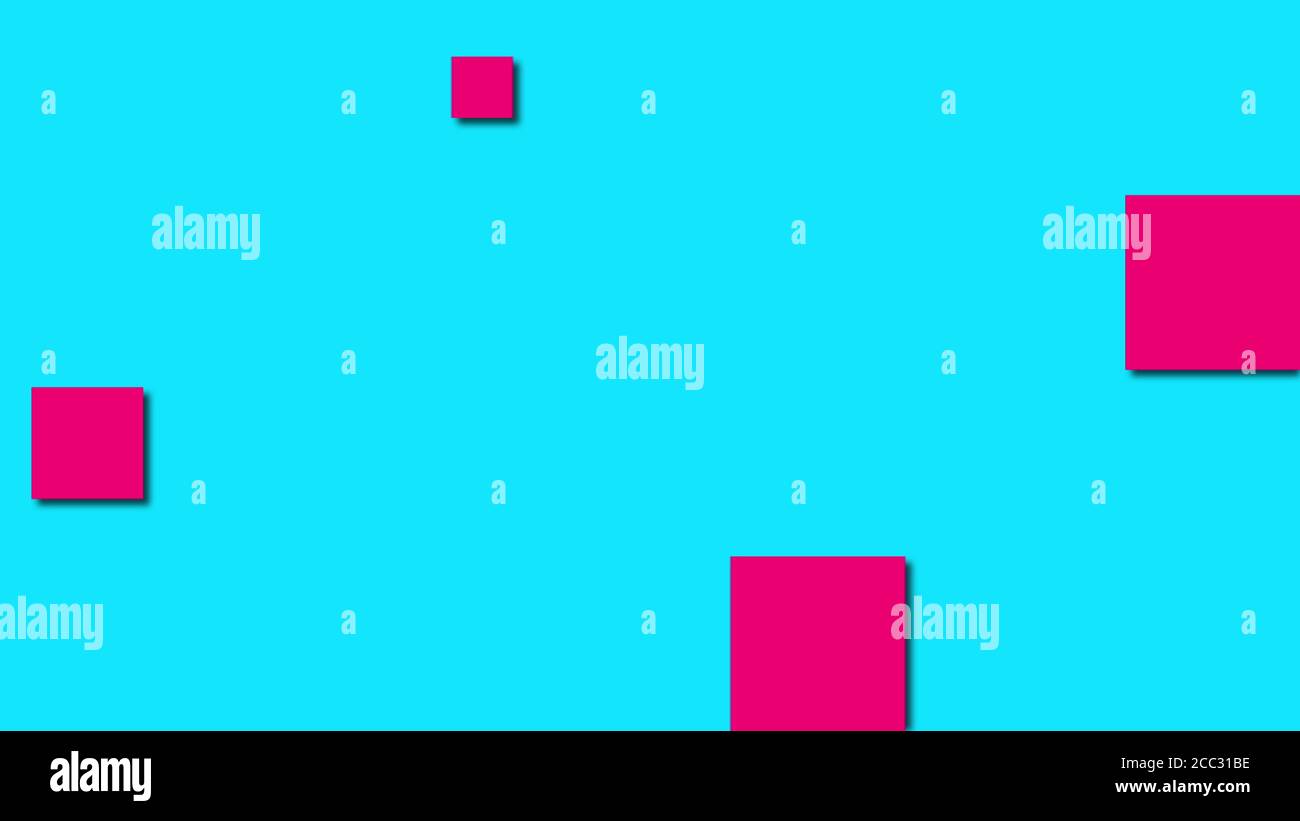 Large and small flat squares on a solid background, computer generated ...