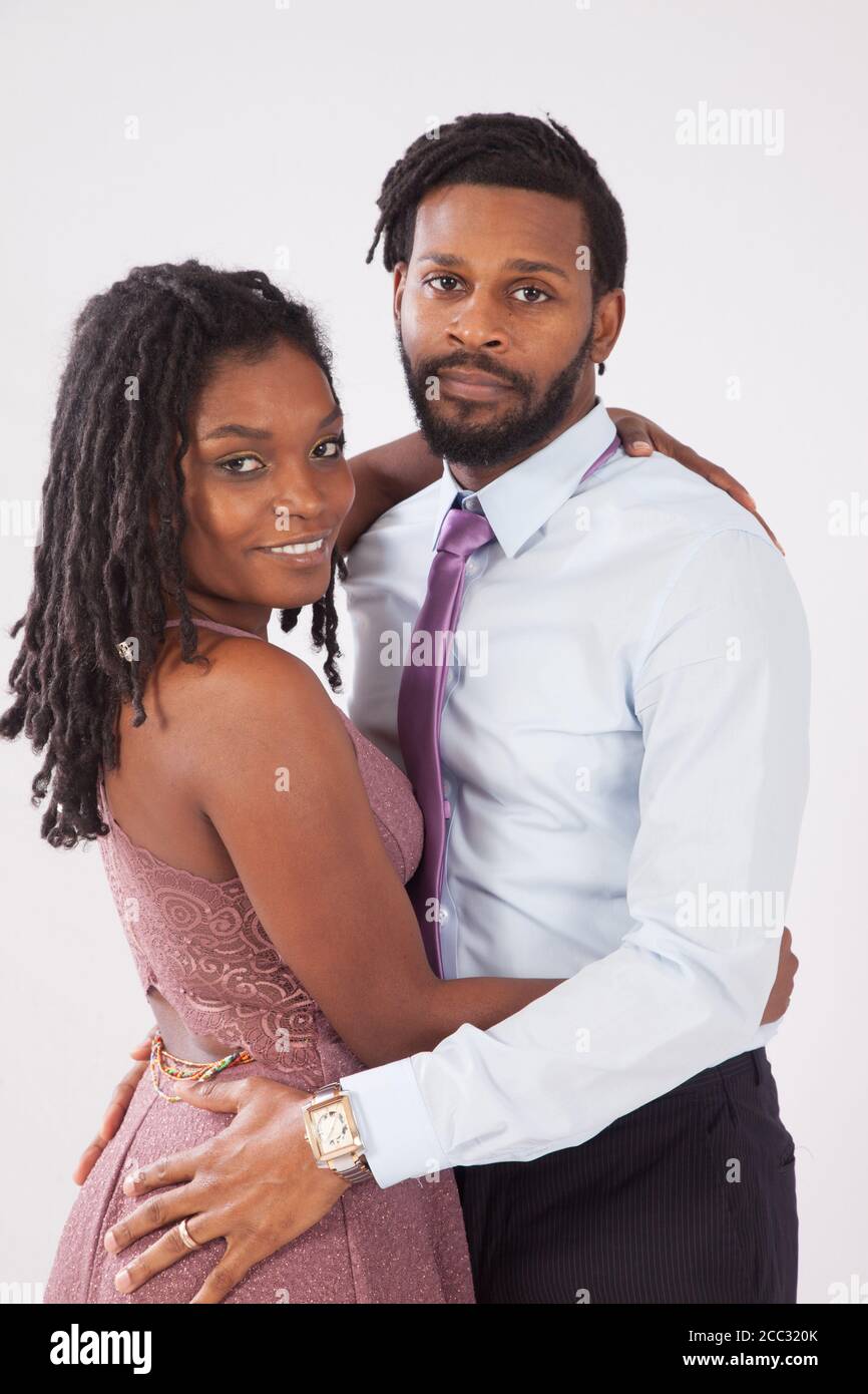 Romantic Black couple together Stock Photo - Alamy