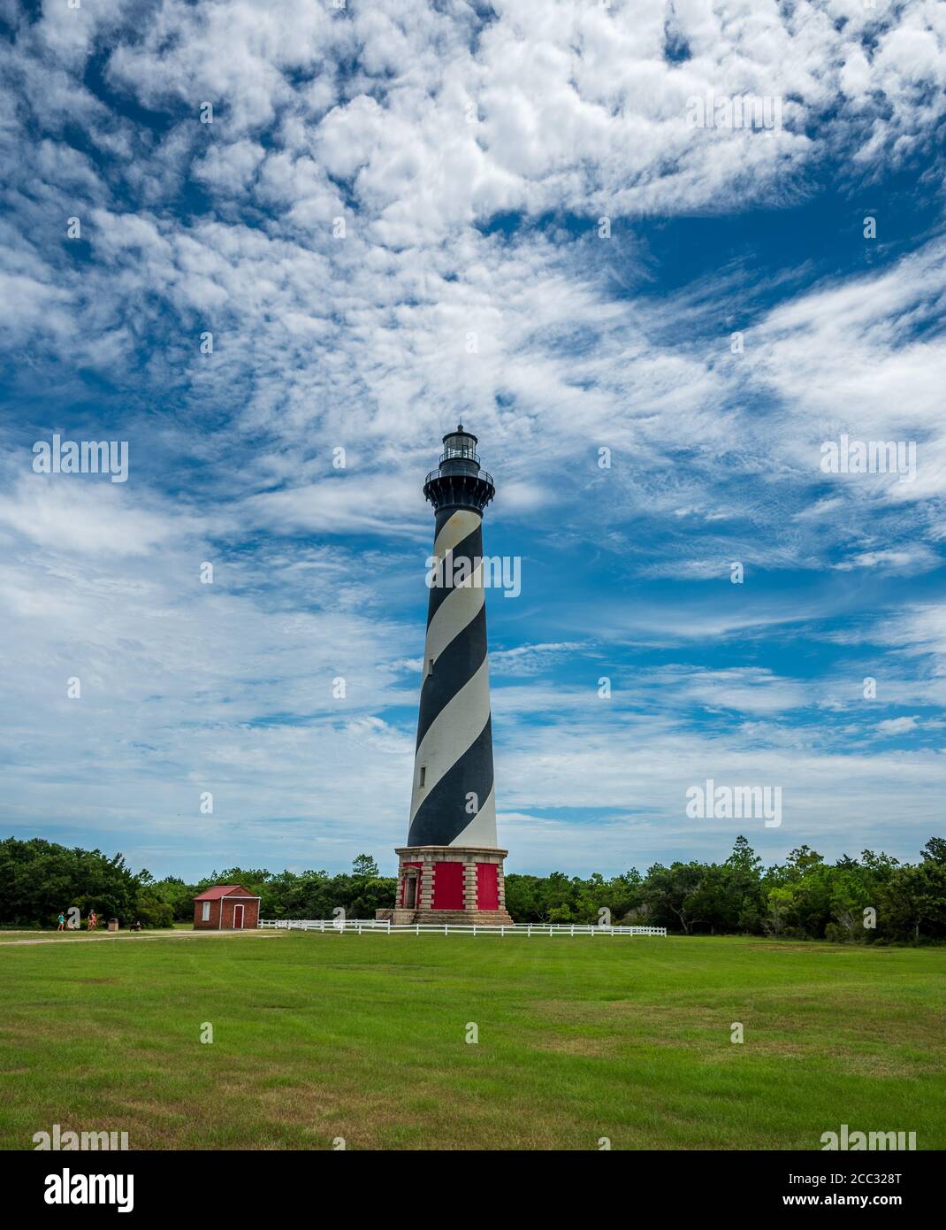 Hatteras Island Lighthouse in Hatteras North Carolina from a distance ...