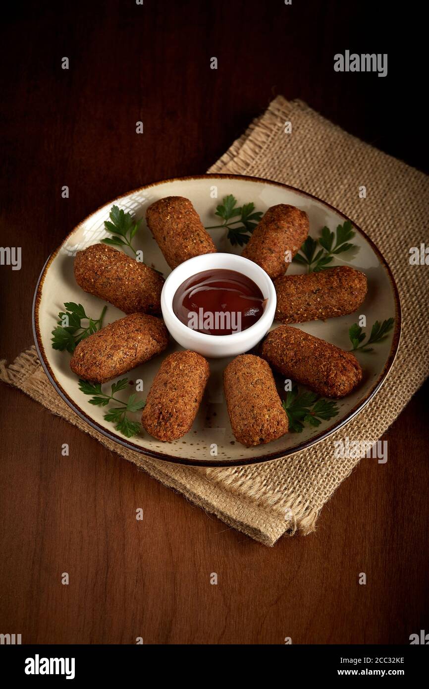 Kibe, Croquete, Delicioso Food, Brazilian Street Food Stock Photo - Alamy