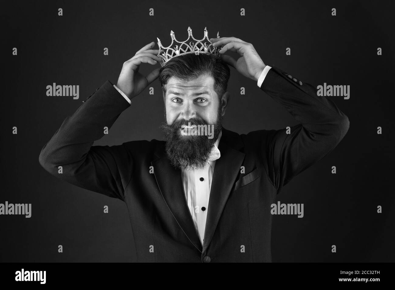 Egoist selfish man. Impostor syndrome. Superiority complex ...