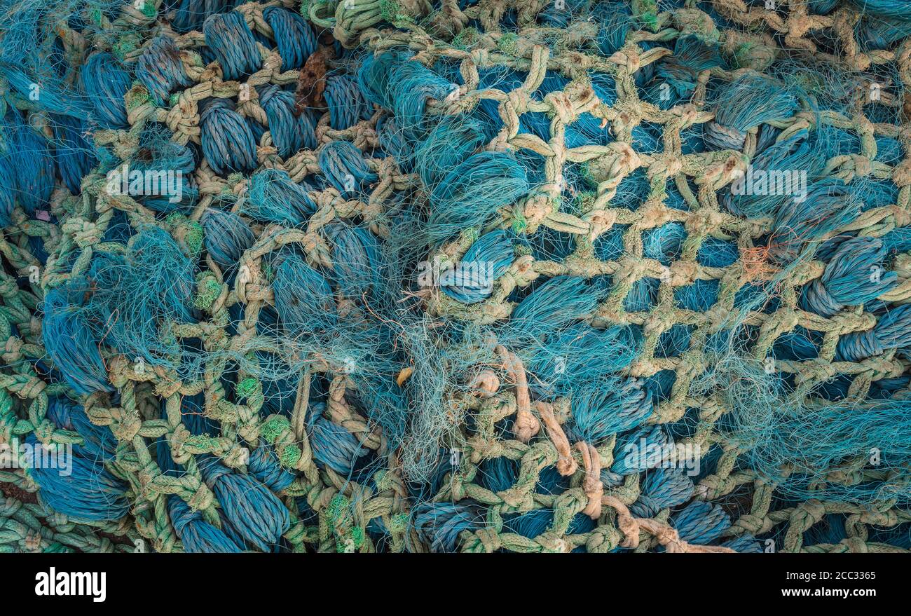 fishing net background Stock Photo - Alamy
