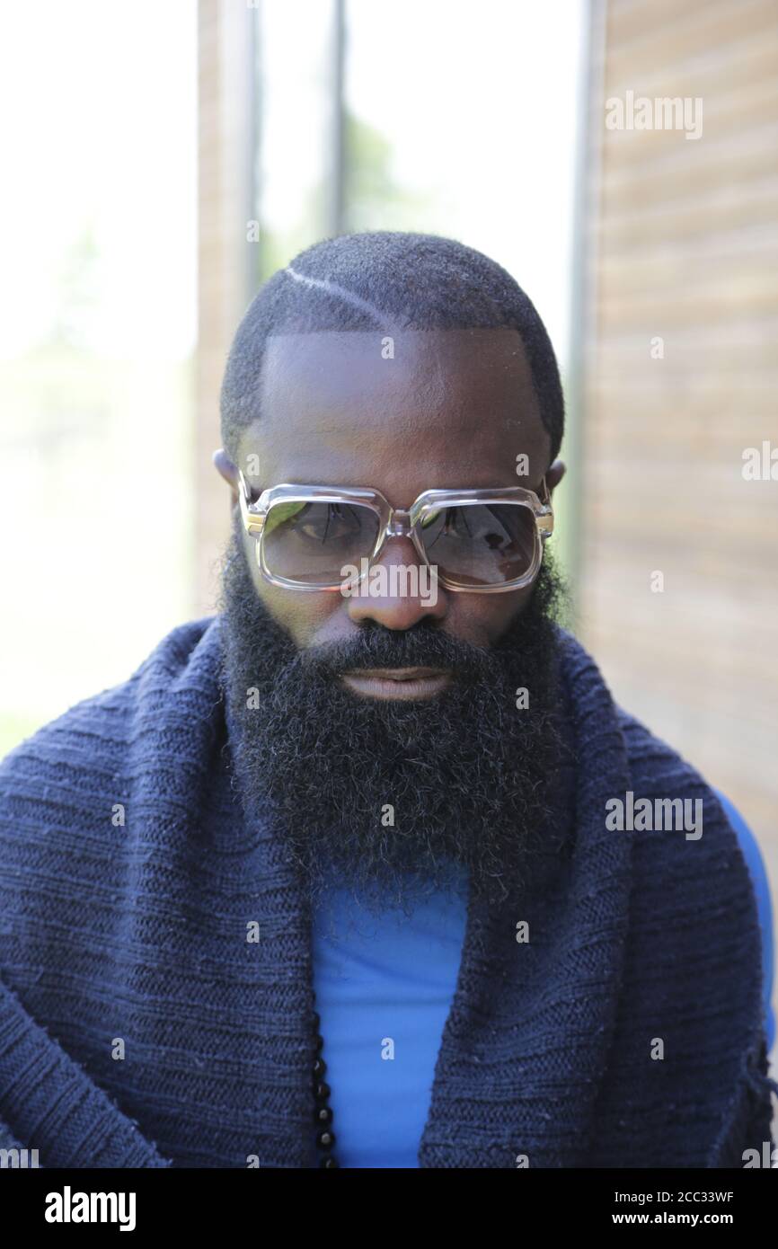 Men bear with glasses Stock Photo - Alamy