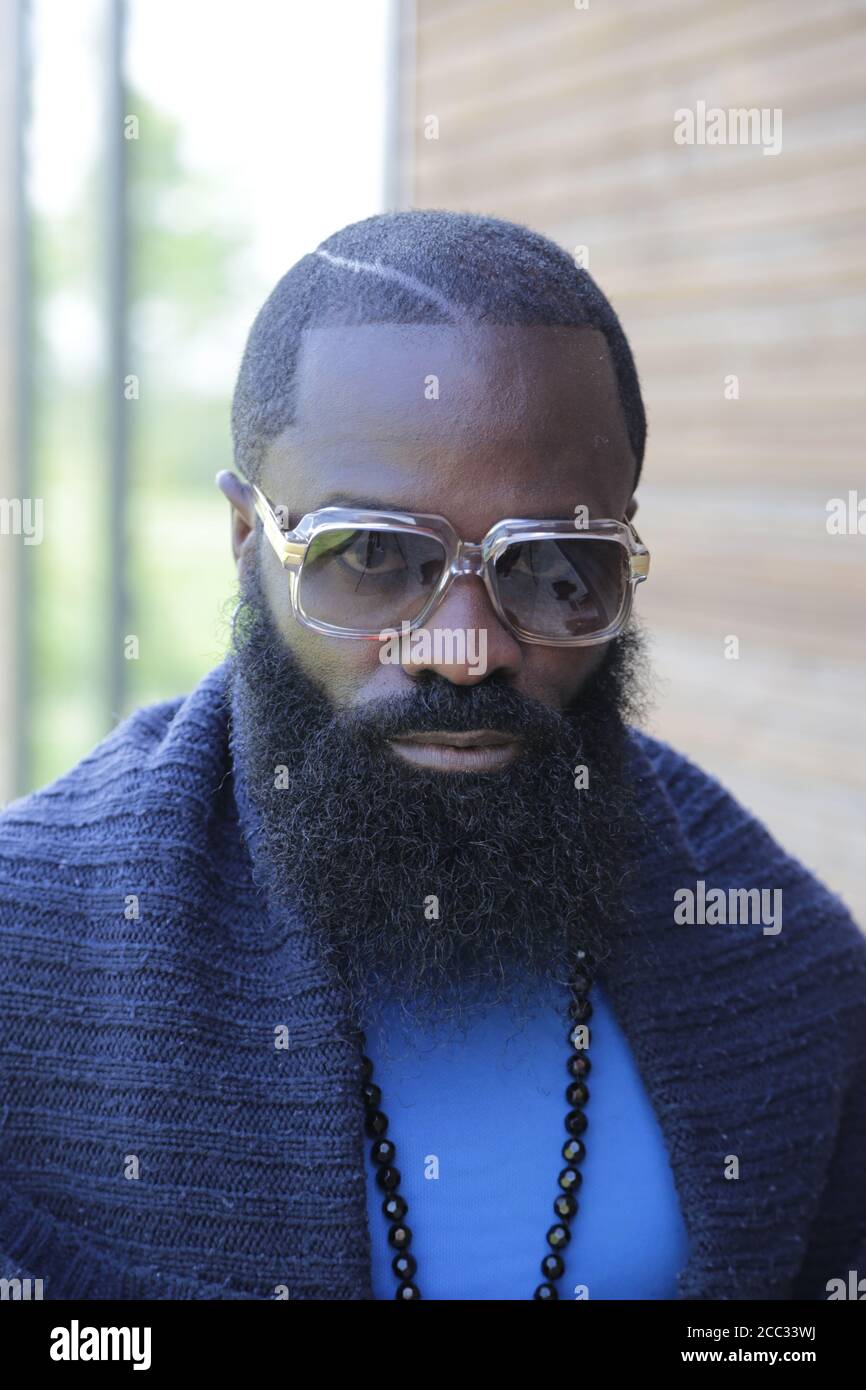 Men bear with glasses Stock Photo - Alamy