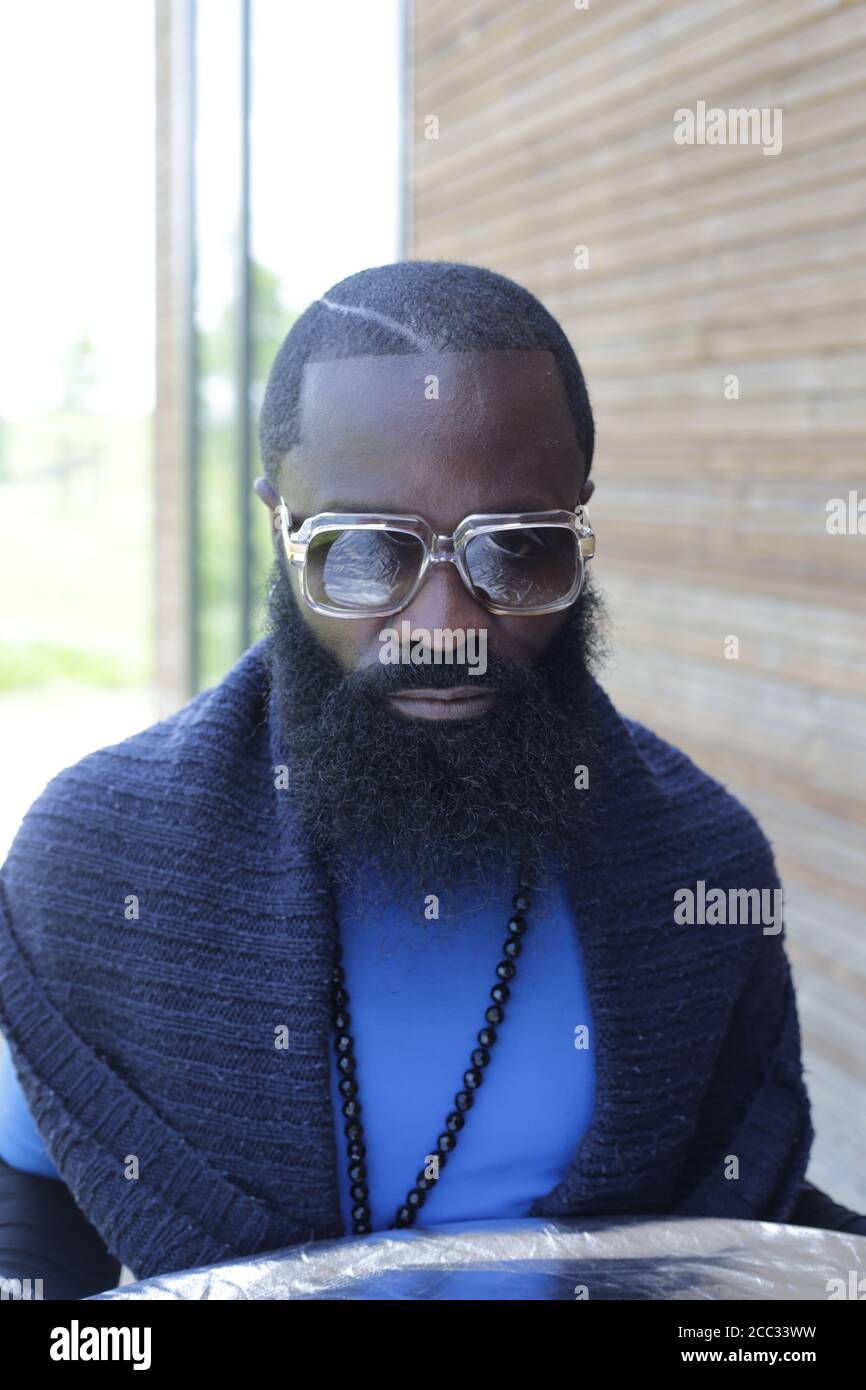 Men bear with glasses Stock Photo - Alamy