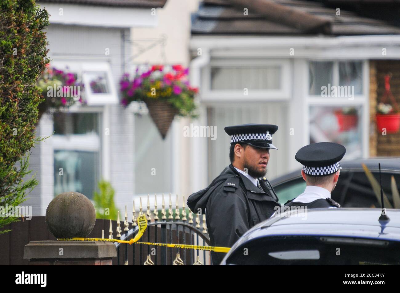 Crime scene cordoned off and incident and forensic investigation hi-res ...