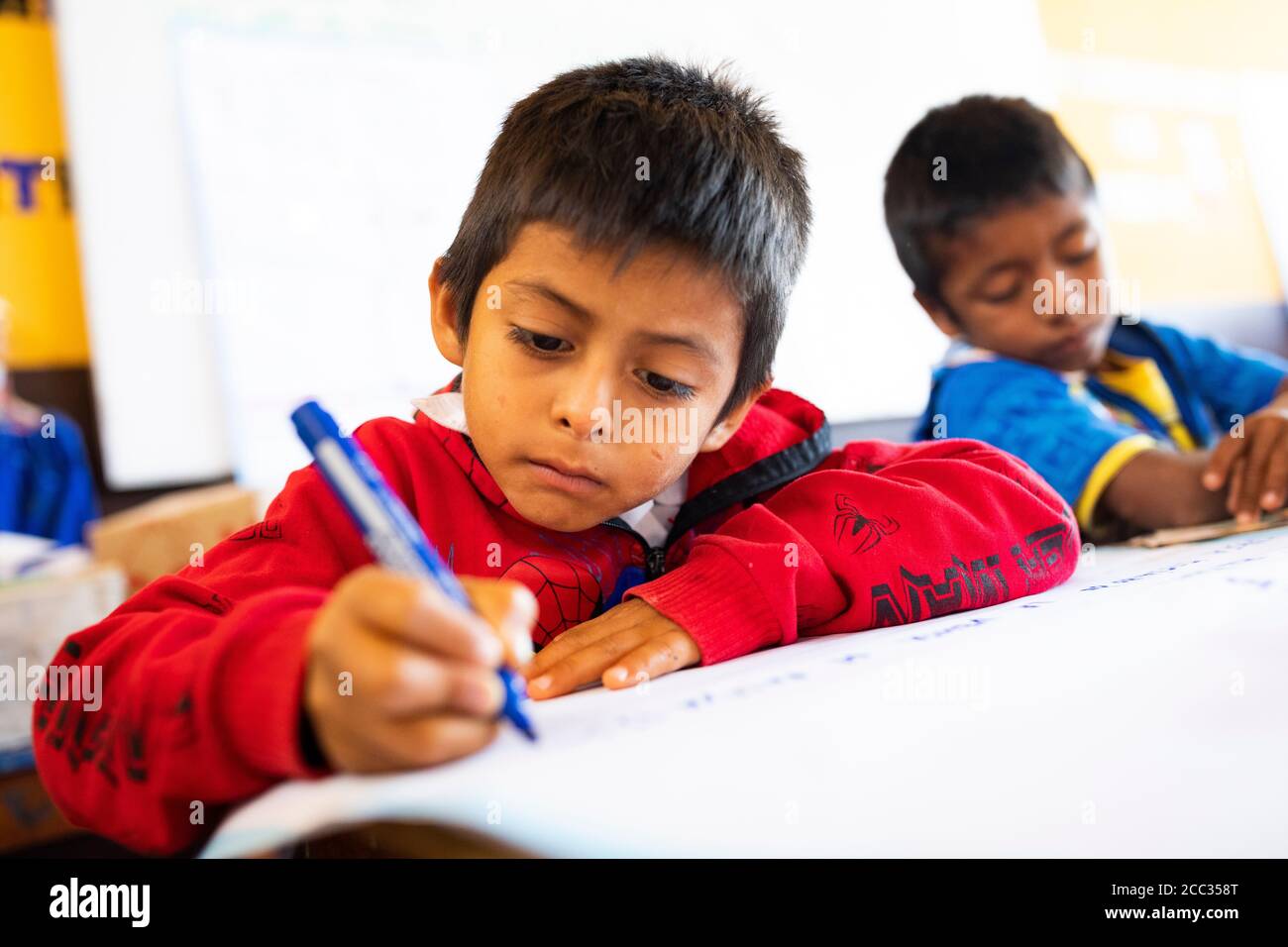 Boys in a classroom peru hi-res stock photography and images - Alamy