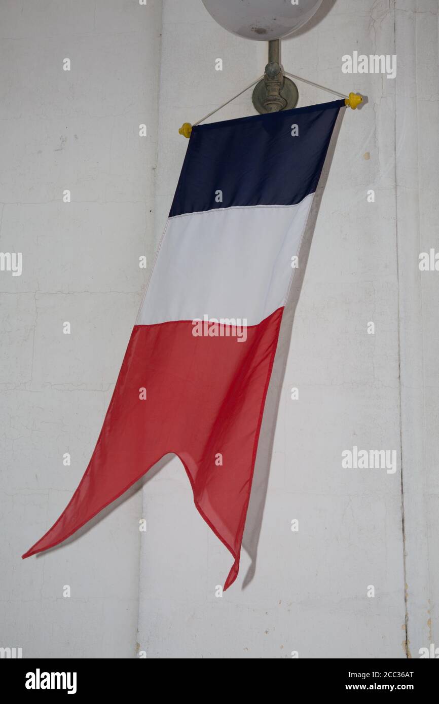 Displaying a blue flag hi-res stock photography and images - Alamy