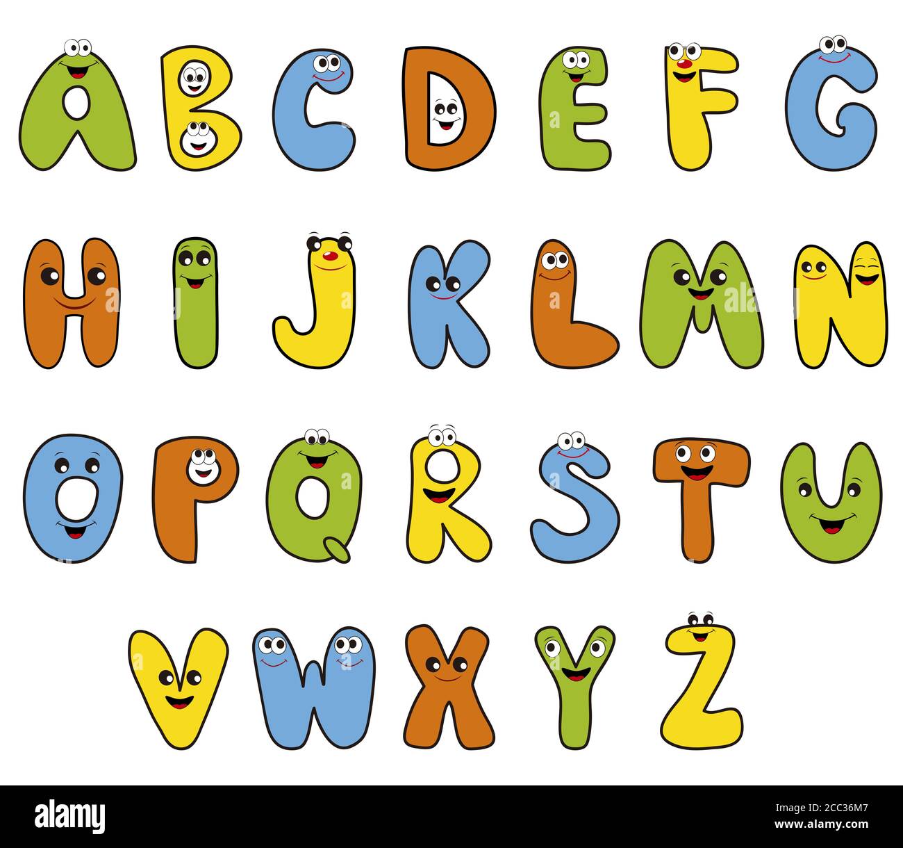 Alphabet letters on a white background Stock Photo - Alamy