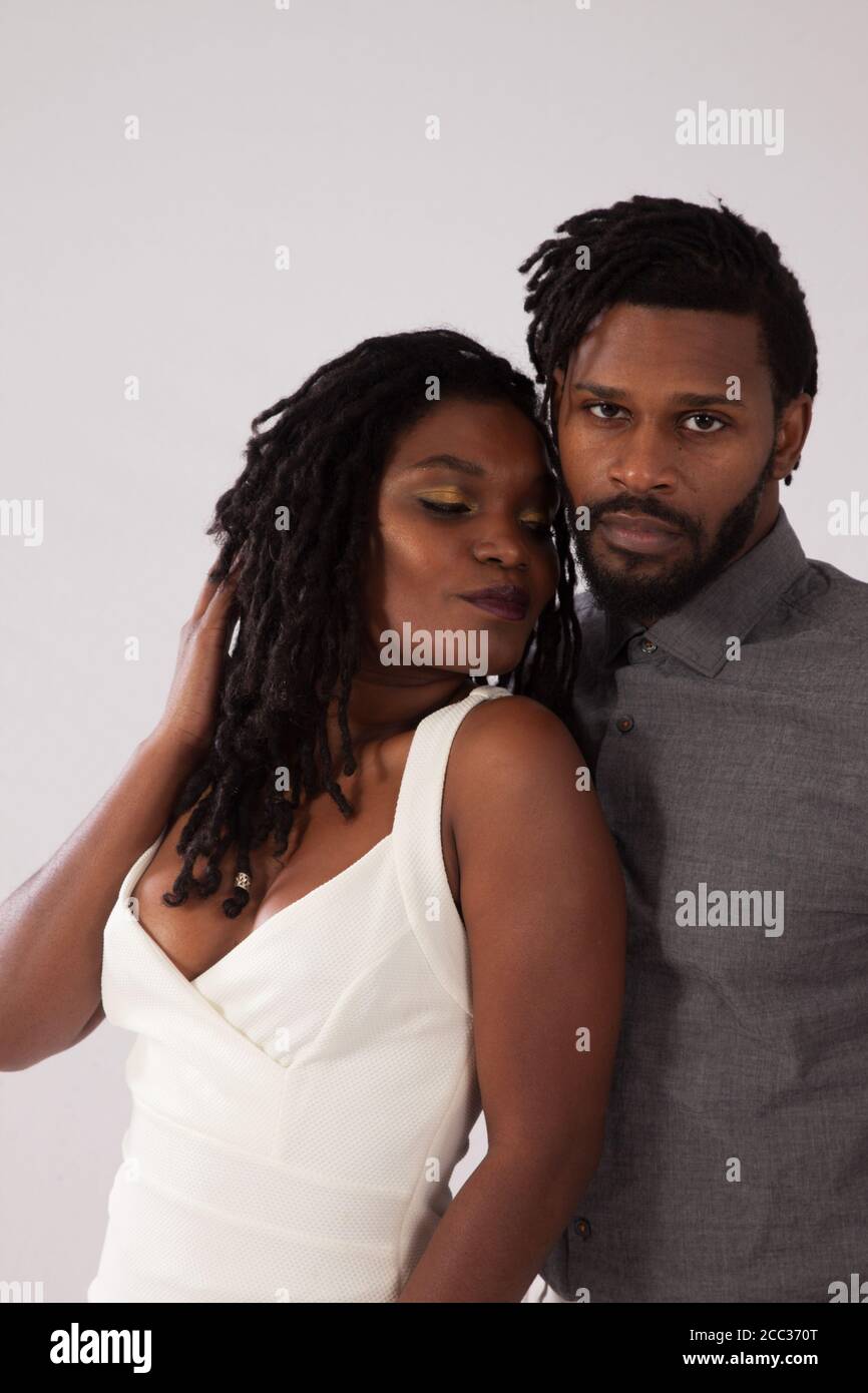 Romantic Black couple being together Stock Photo - Alamy
