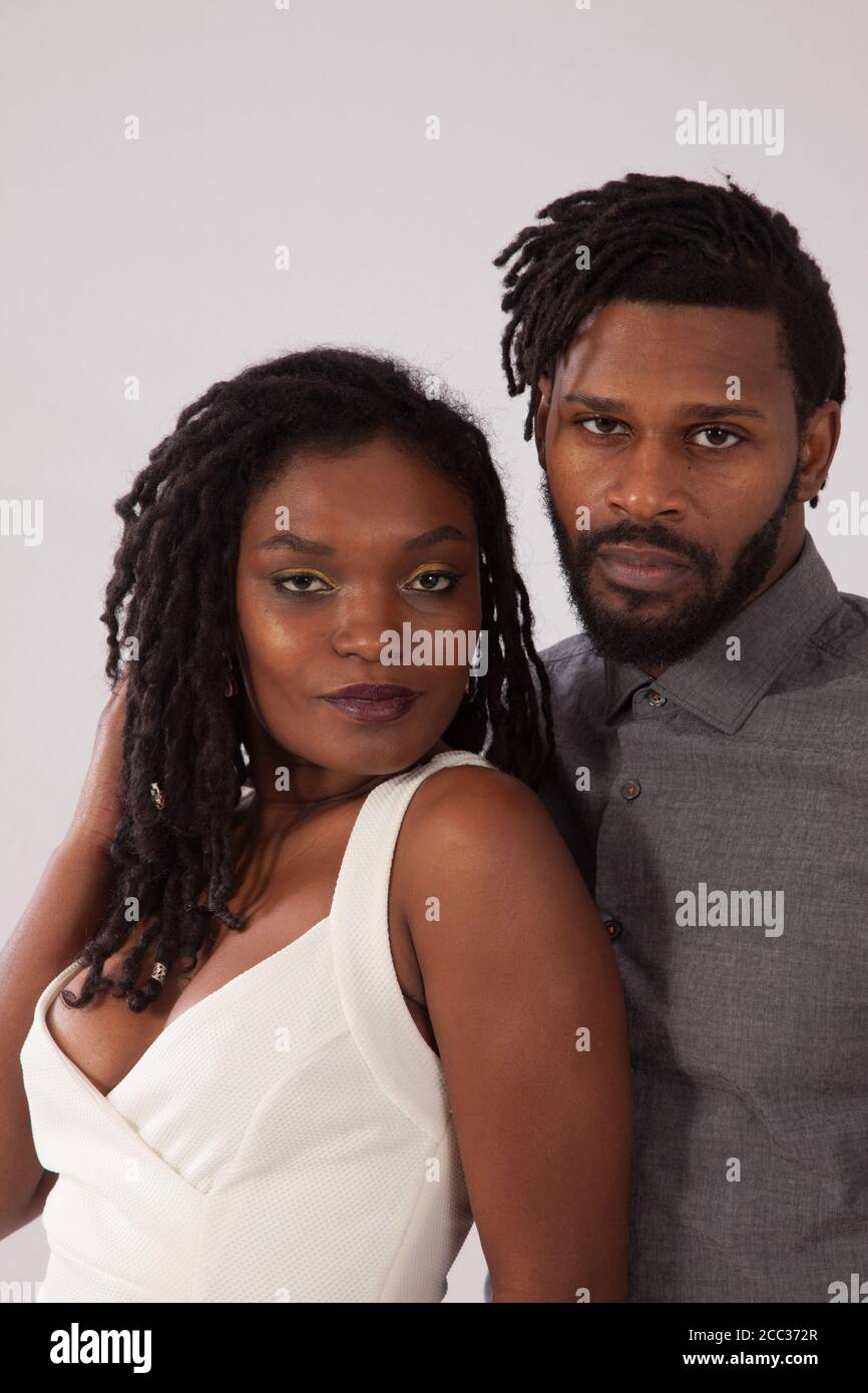 Romantic Black couple being together Stock Photo - Alamy