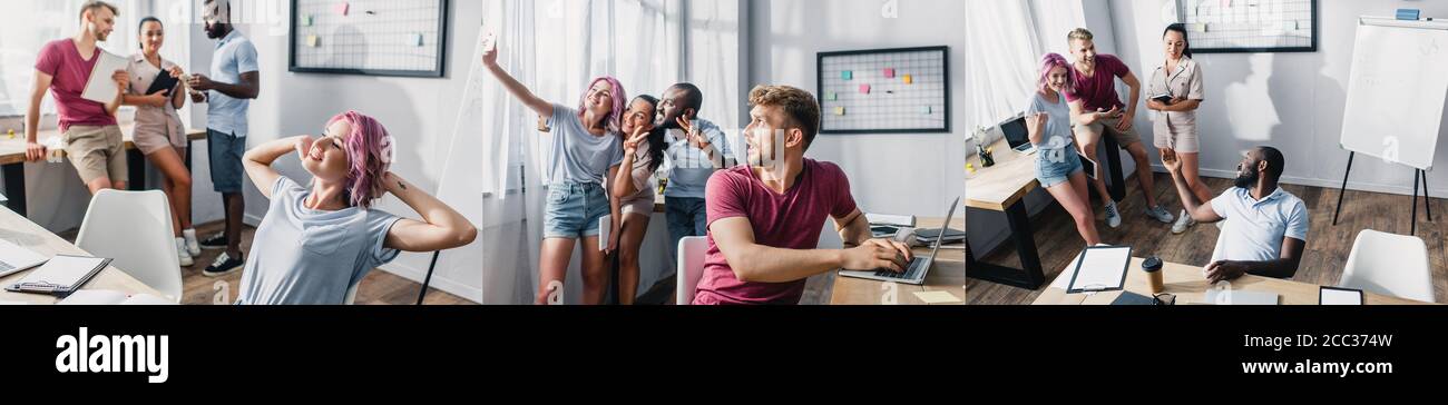 Collage business people working together hi-res stock photography and ...