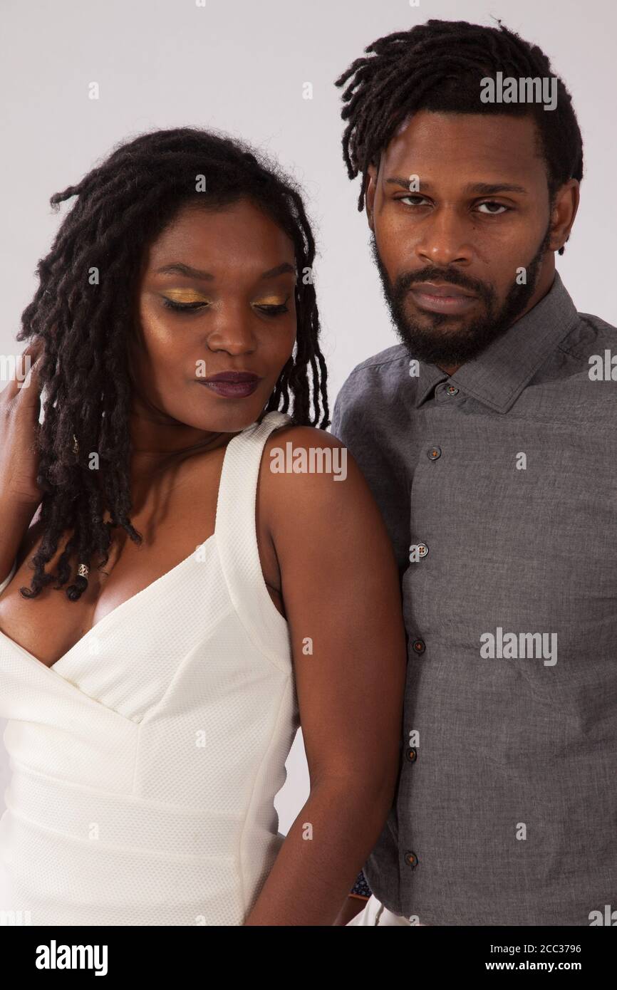 Romantic Black couple being together Stock Photo - Alamy