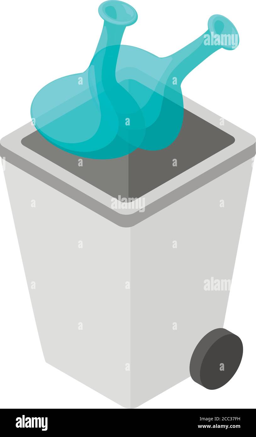 Glass waste icon, isometric style Stock Vector Image & Art - Alamy