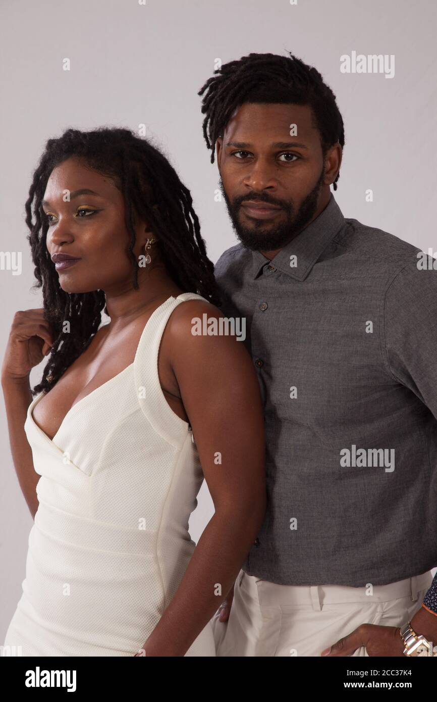 Romantic Black couple being together Stock Photo - Alamy