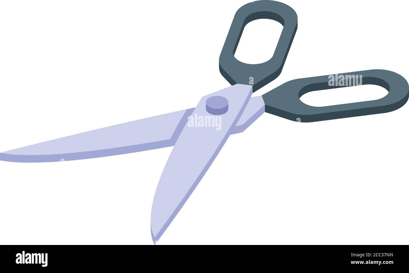 Metal scissors icon isometric hi-res stock photography and images - Alamy