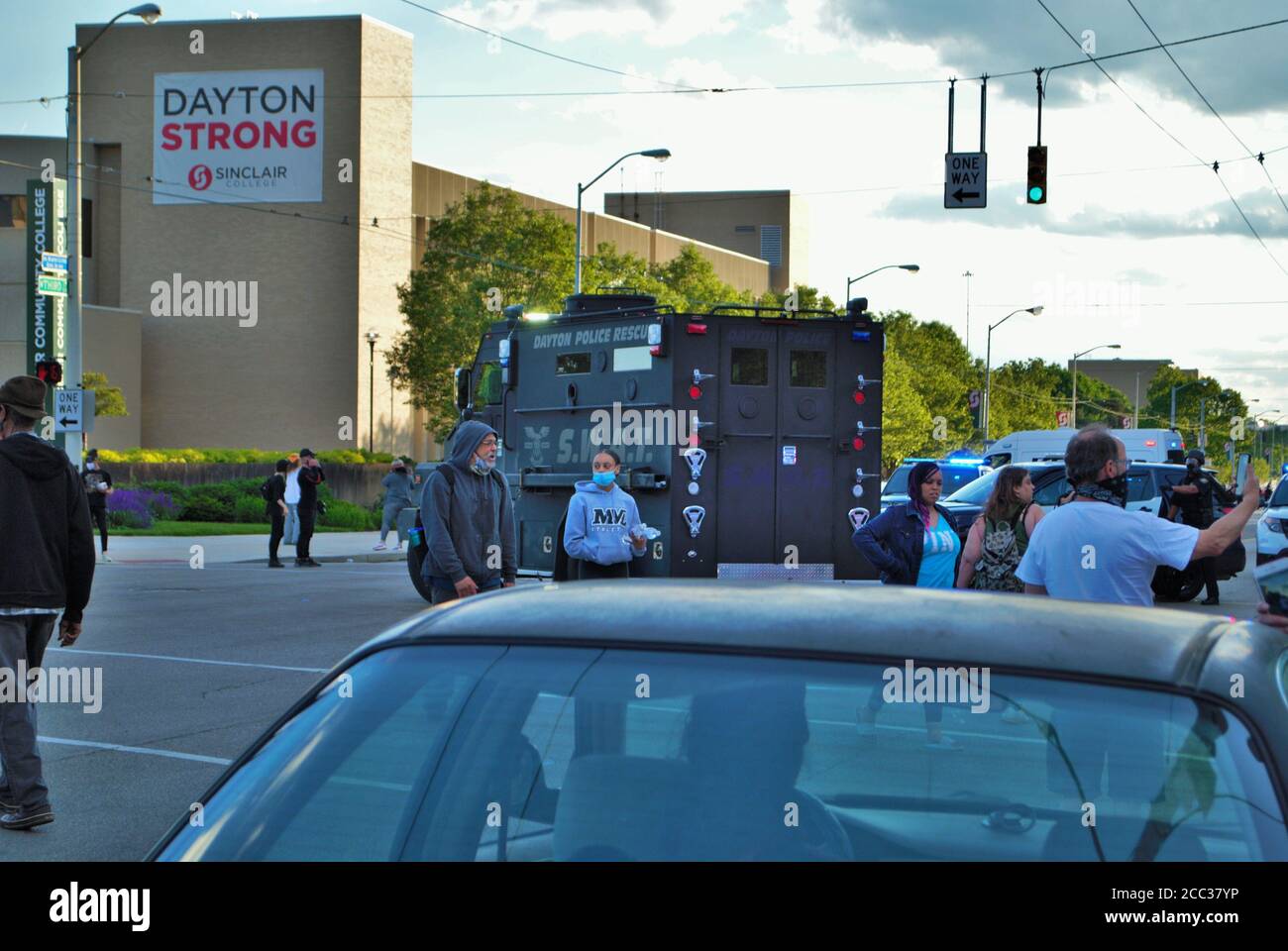 Dayton, Ohio United States 05/30/2020 police and SWAT officers ...