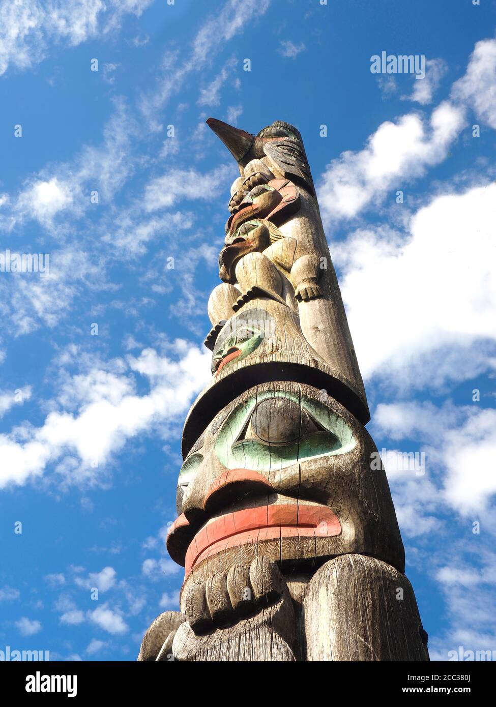 Focus Stacked Image of One of the Many Totem Poles on Display in Alaska ...