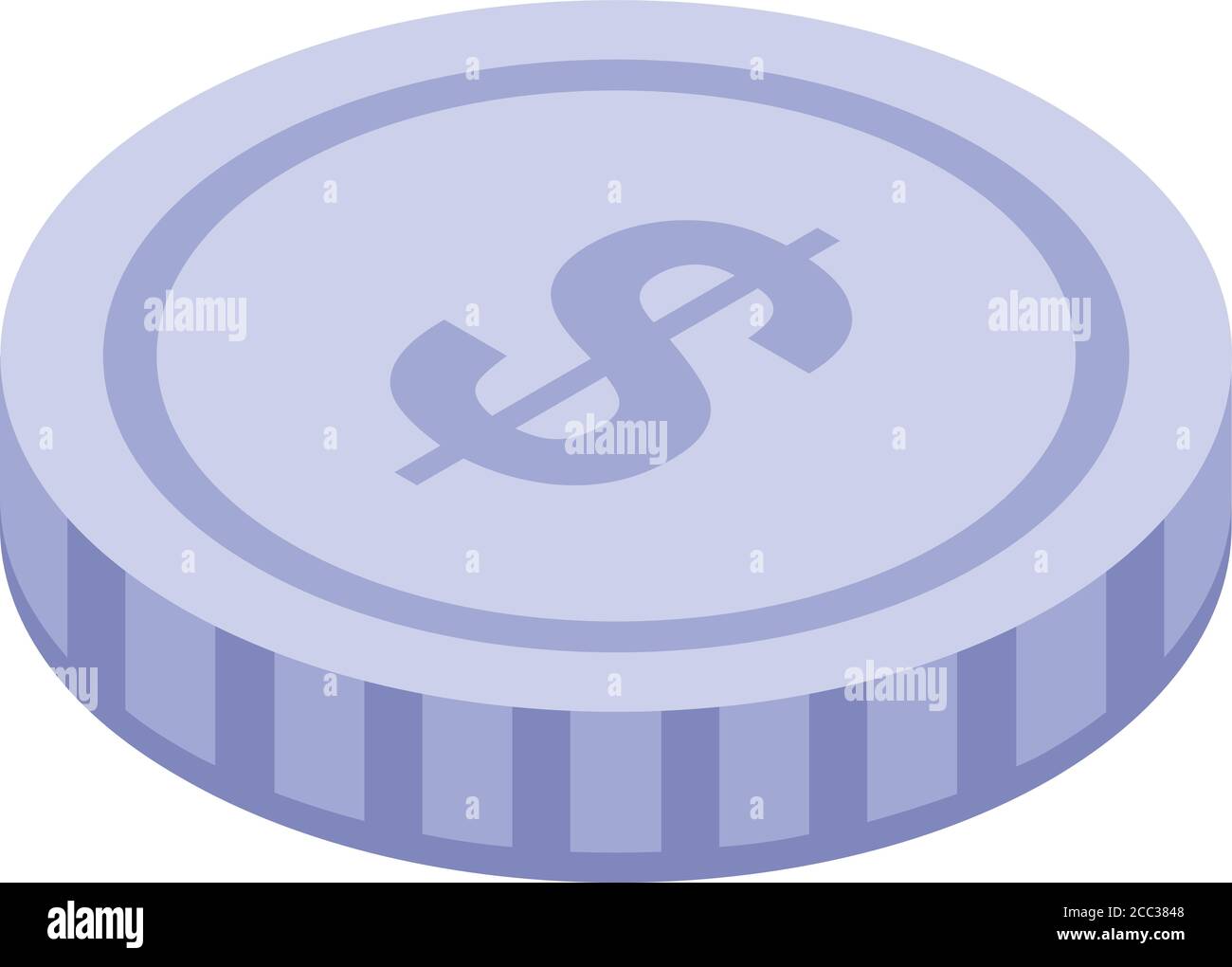 Silver dollar coin icon, isometric style Stock Vector Image & Art - Alamy