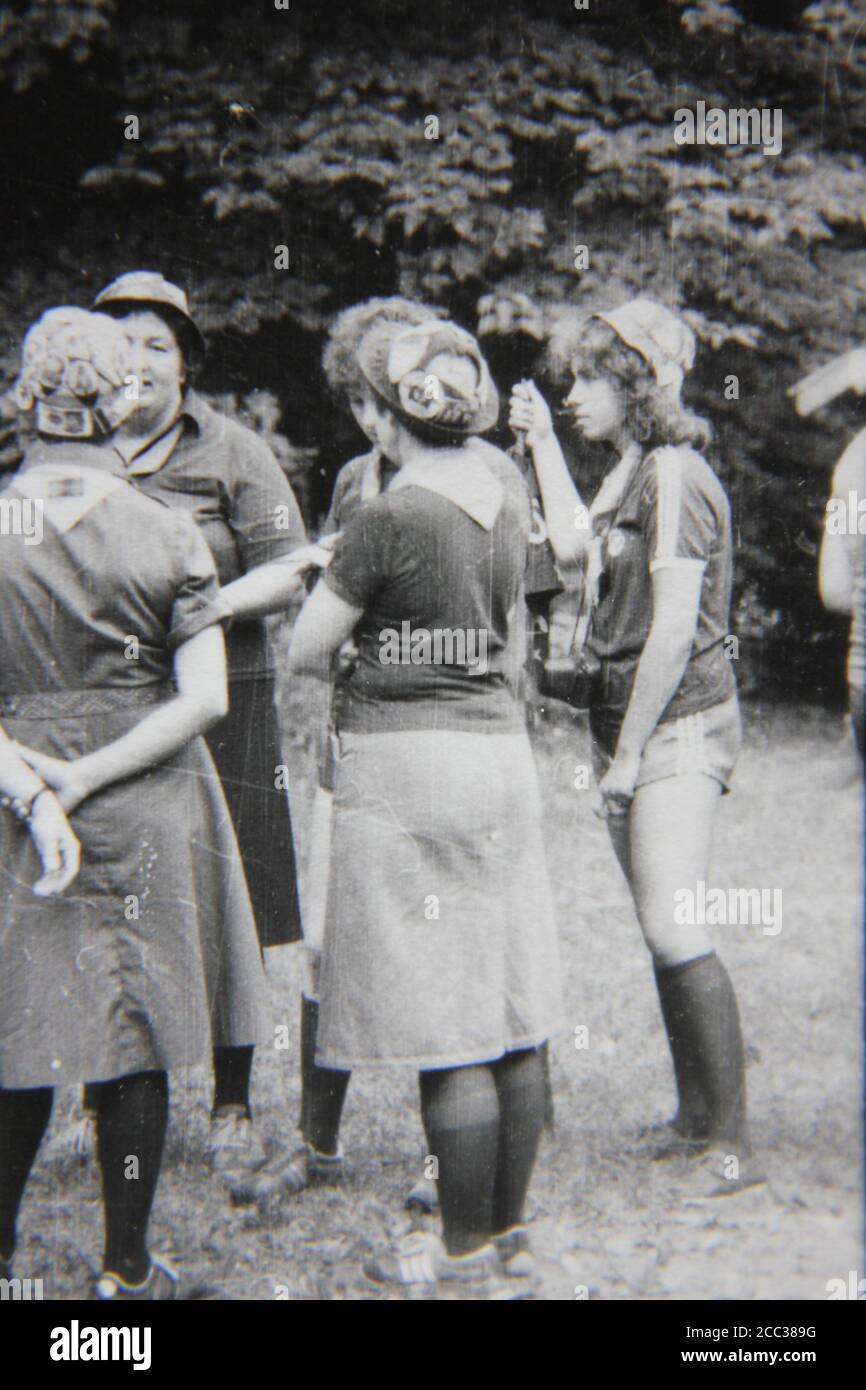 Fine 1970s Vintage Black And White Photography Of Scouts Enjoying