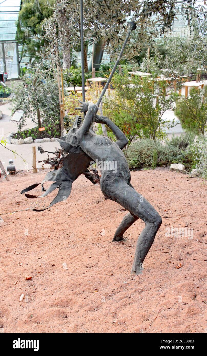 The rites of Dionysus sculptures in the Eden Project in Cornwall Stock ...